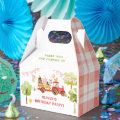 Red Farm animals birthday party Favor Boxes | Zazzle