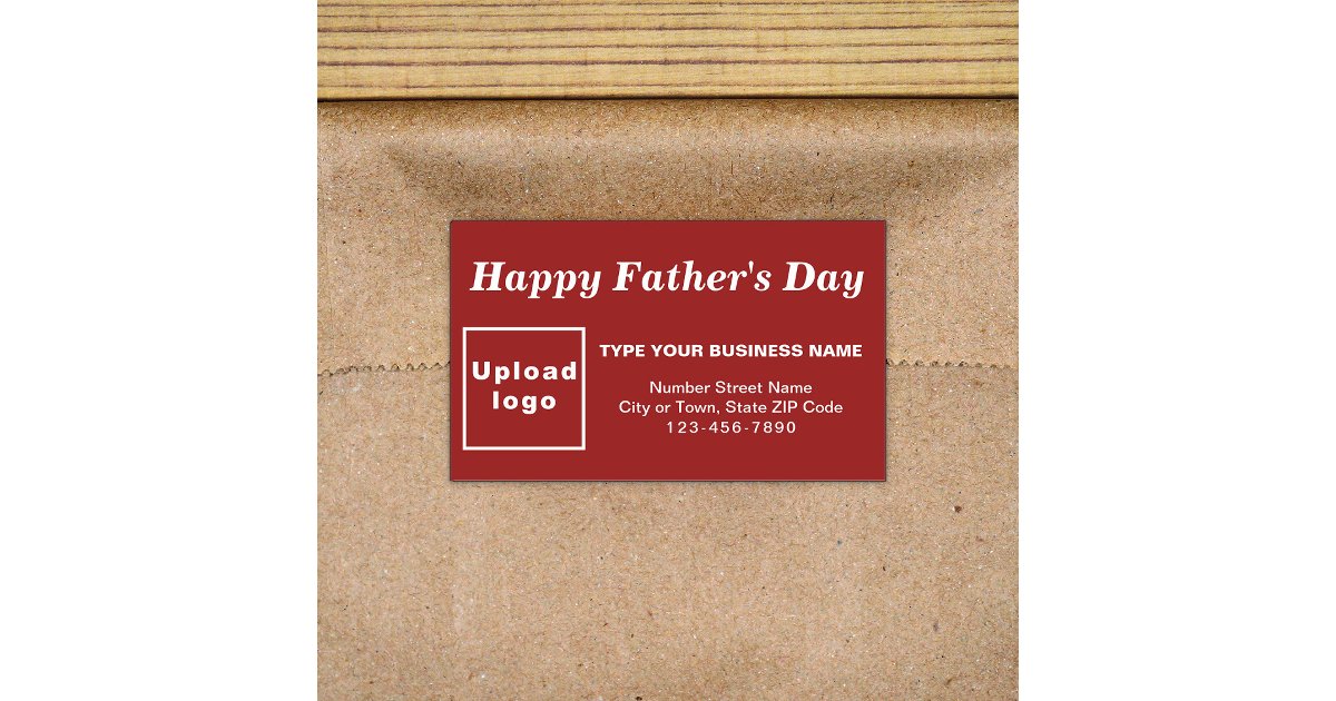 Red Father’s Day Business Rectangle Sticker | Zazzle