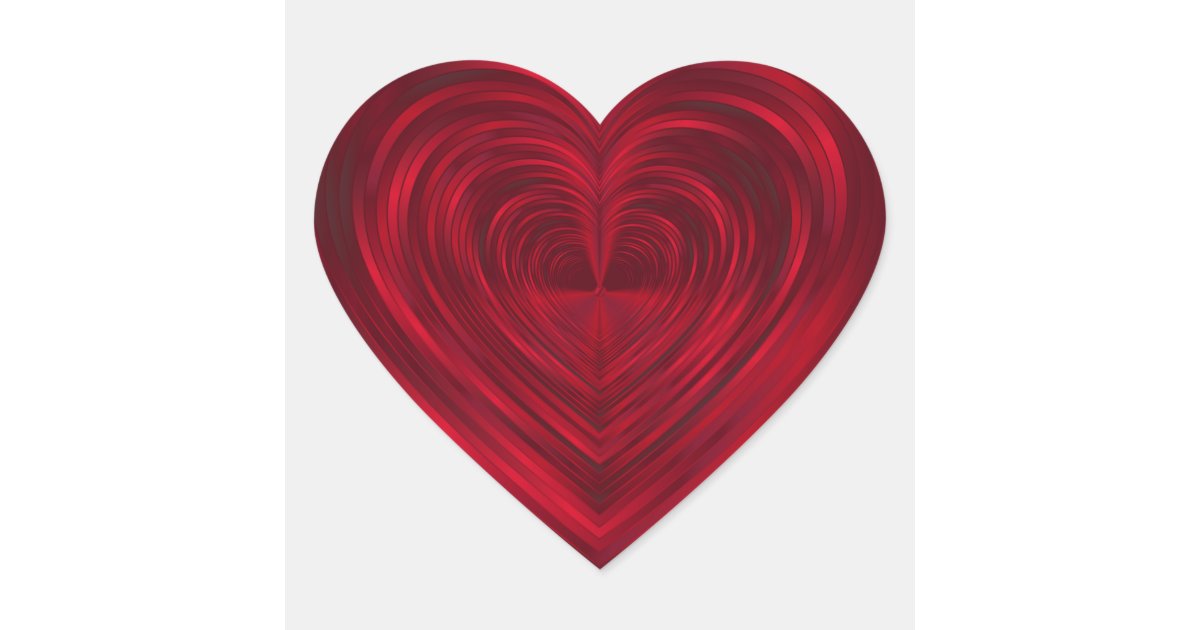 Red Faux Foil Heart Stickers | Zazzle