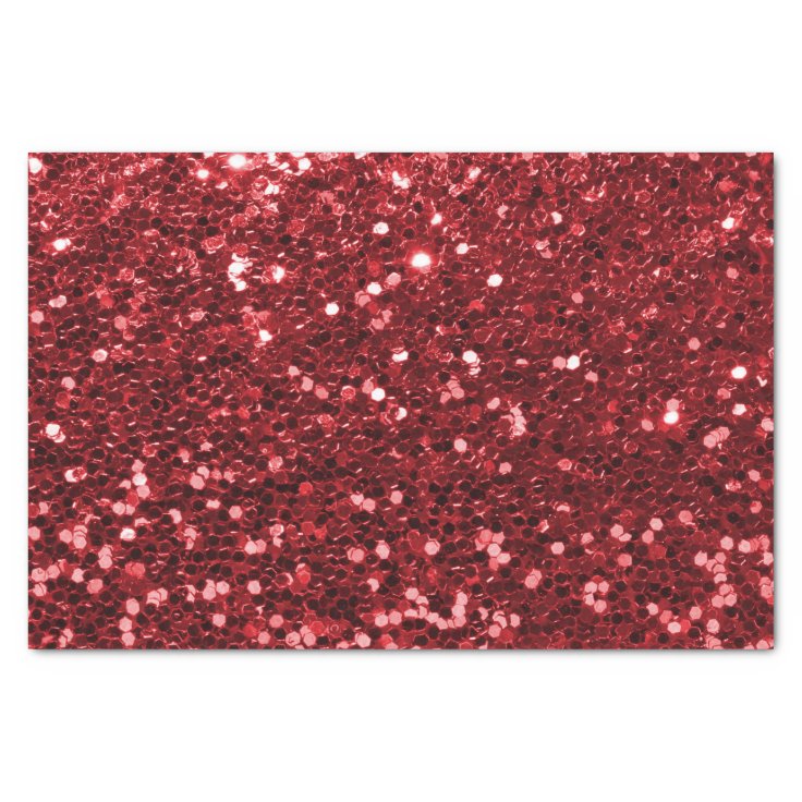 Red Faux Glitter Tissue Paper | Zazzle