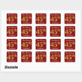 Red, Faux Gold 45th Birthday + Custom Name Sticker | Zazzle