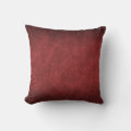 Red Faux Leather Throw Pillow | Zazzle