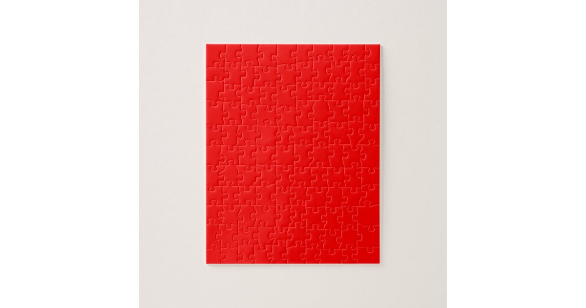 Red ff0000 jigsaw puzzle | Zazzle