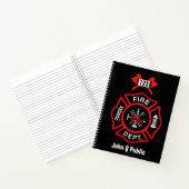 Red Fire Department Badge Notebook | Zazzle