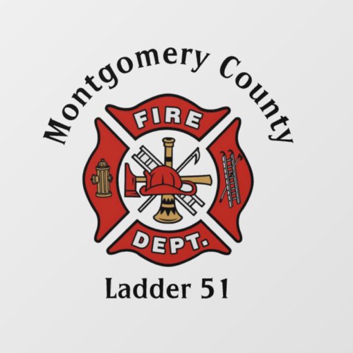 Red Fire Department Logo Custom Window Cling | Zazzle