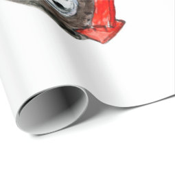 Red fire engine, fire truck illustration wrapping paper | Zazzle