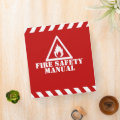 Red Fire Safety Manual Binder | Zazzle