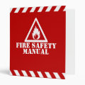 Red Fire Safety Manual Binder | Zazzle