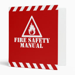 Red Fire Safety Manual Binder | Zazzle
