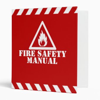 Red Fire Safety Manual Binder | Zazzle