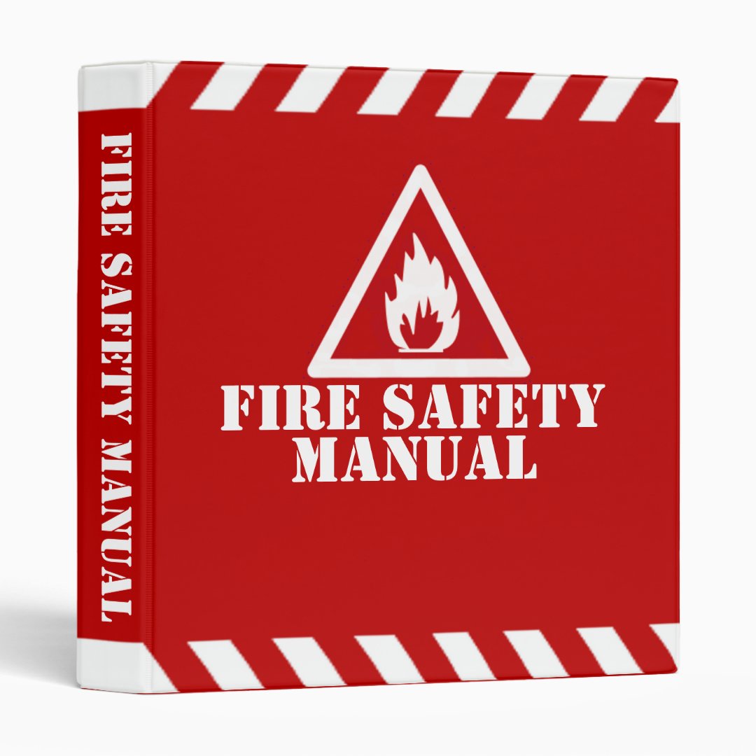Red Fire Safety Manual Binder | Zazzle