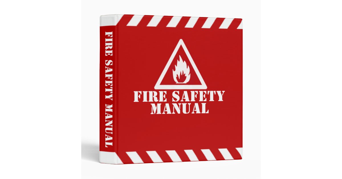 Red Fire Safety Manual Binder | Zazzle