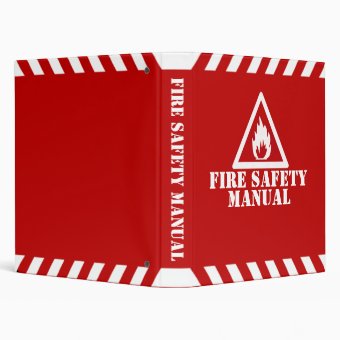 Red Fire Safety Manual Binder | Zazzle