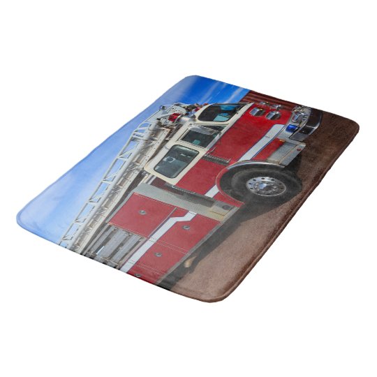 Red Fire Truck Bath Mat | Zazzle.com
