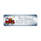 Fire Truck Engine Address Labels | Zazzle.com