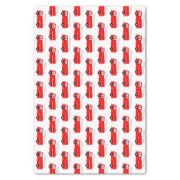 Red Fire Truck Pattern Tissue Paper | Zazzle