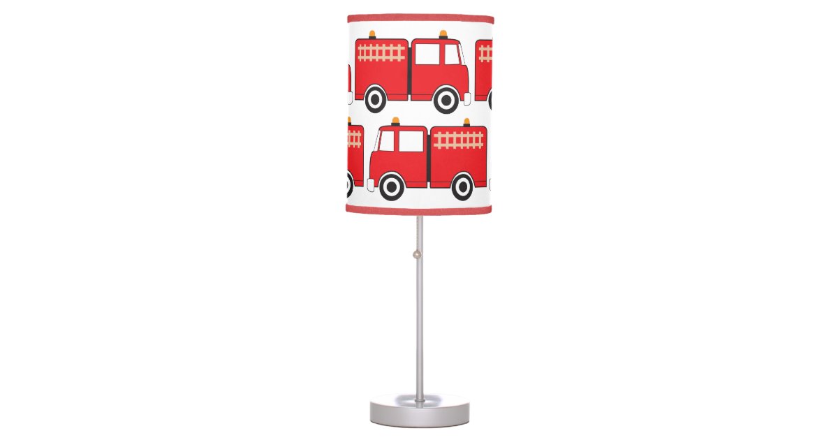 Red Fire Truck Table Lamp | Zazzle