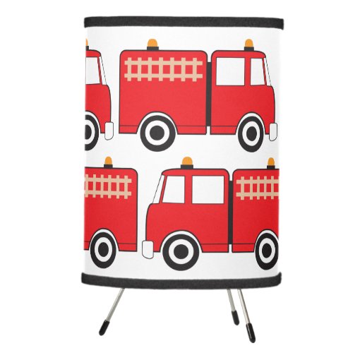 Red Fire Truck Tripod Lamp | Zazzle