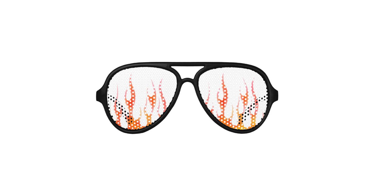 red flame party sunglasses | Zazzle