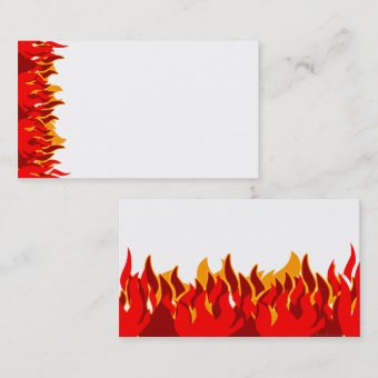 Red Flames Business Card Template | Zazzle