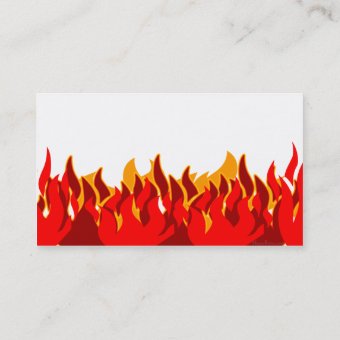 Red Flames Business Card Template | Zazzle