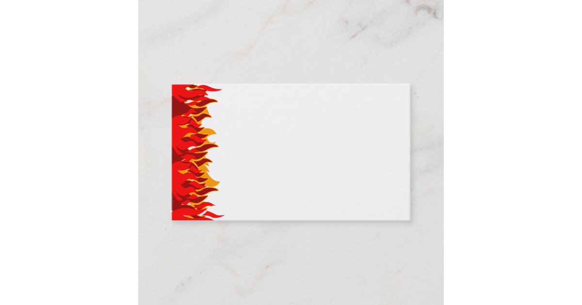 Red Flames Business Card Template | Zazzle