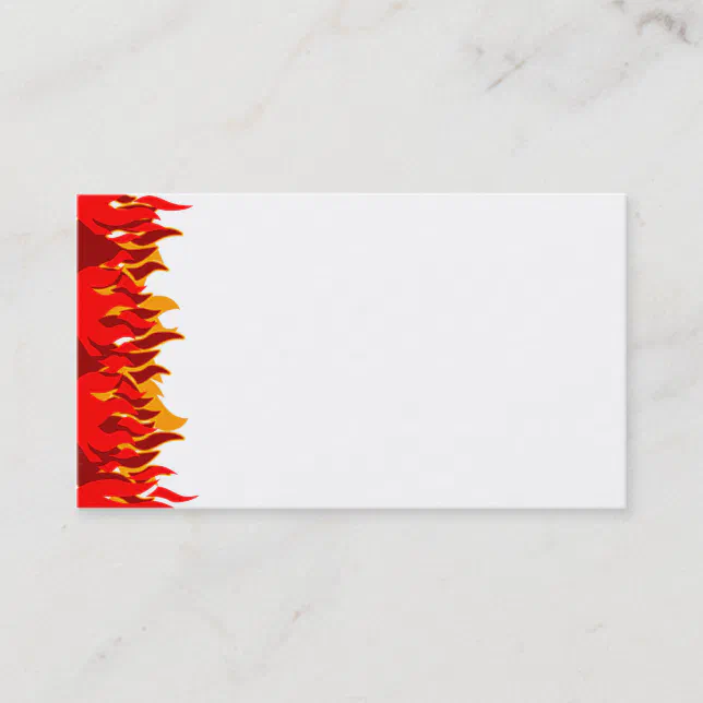 Red Flames Business Card Template | Zazzle