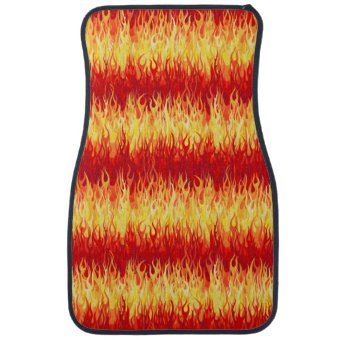 Red Flames Pattern – Hot Rod Car Floor Mat | Zazzle