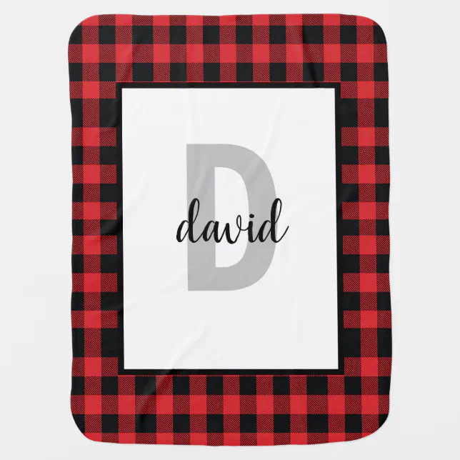 Red Flannel Lumberjack Buffalo Plaid Boy Baby Blanket | Zazzle