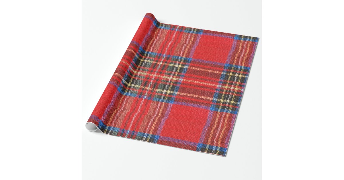 Red Flannel Print Wrapping Paper | Zazzle