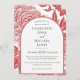 Red Floral Frame Watercolor Wedding Invitation | Zazzle