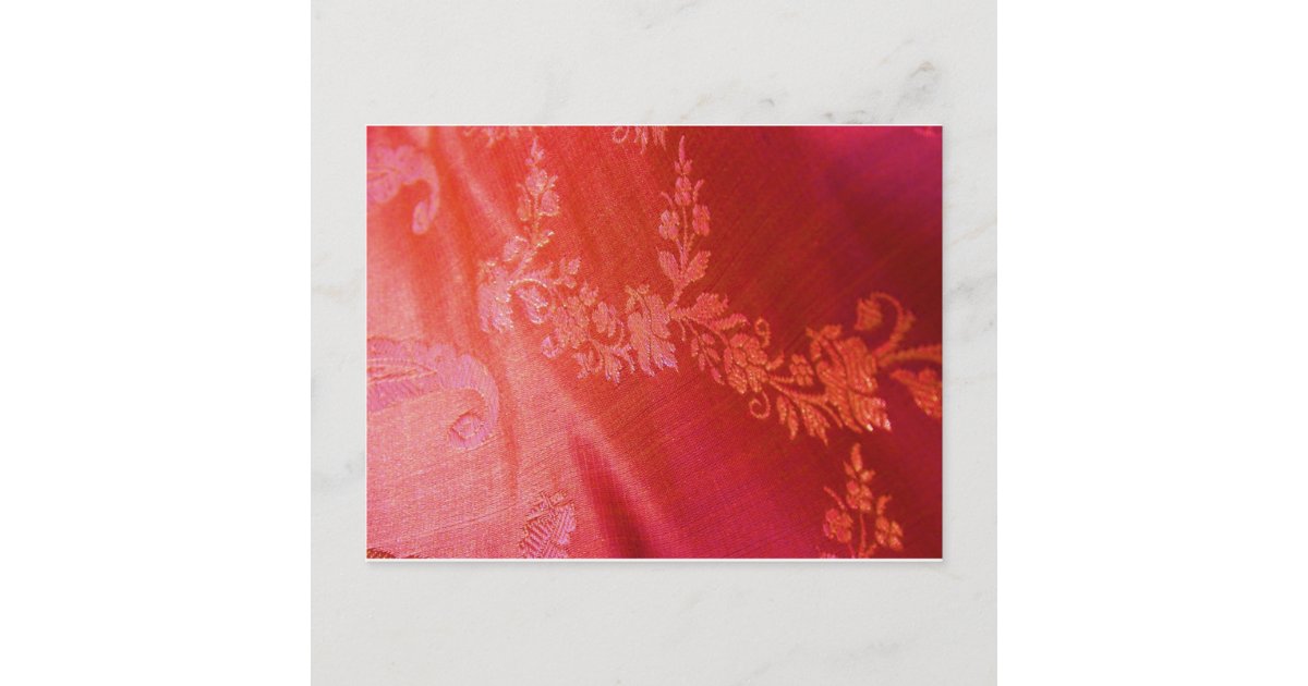 Red Floral Postcard | Zazzle