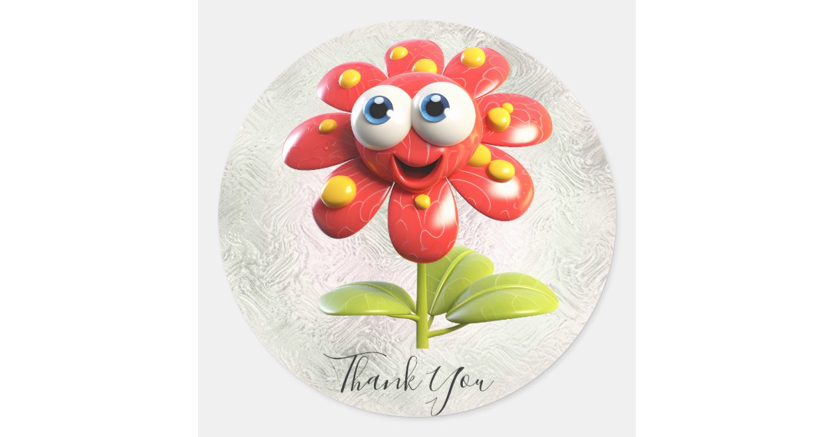 Red Flower Sticker | Zazzle