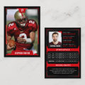 Red Football Trading Card Football Player Photo | Zazzle
