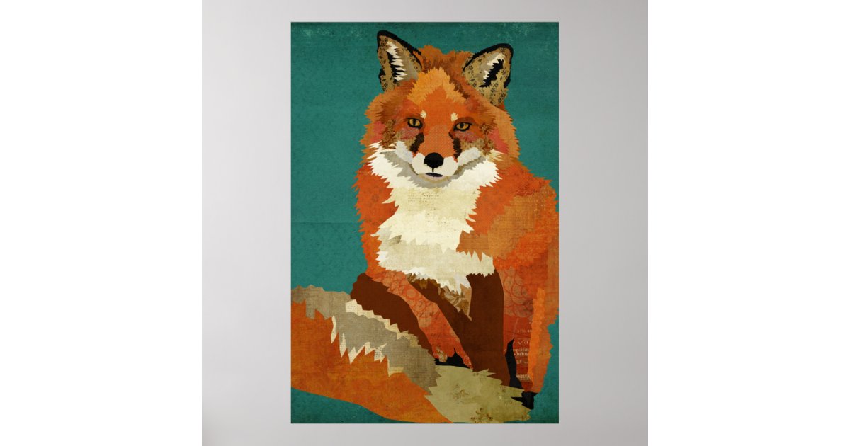 Red Fox Art Poster | Zazzle
