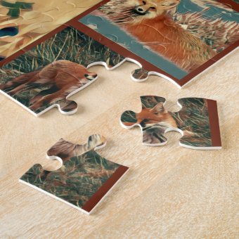 Red Fox Collage Jigsaw Puzzle | Zazzle