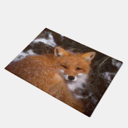 "Red Fox" Doormat | Zazzle