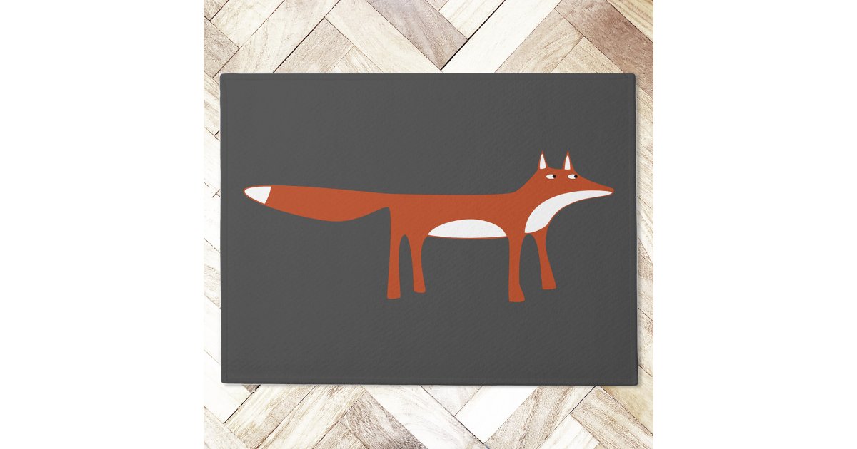 Red Fox Doormat | Zazzle
