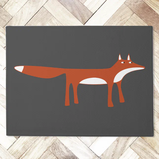Red Fox Doormat | Zazzle