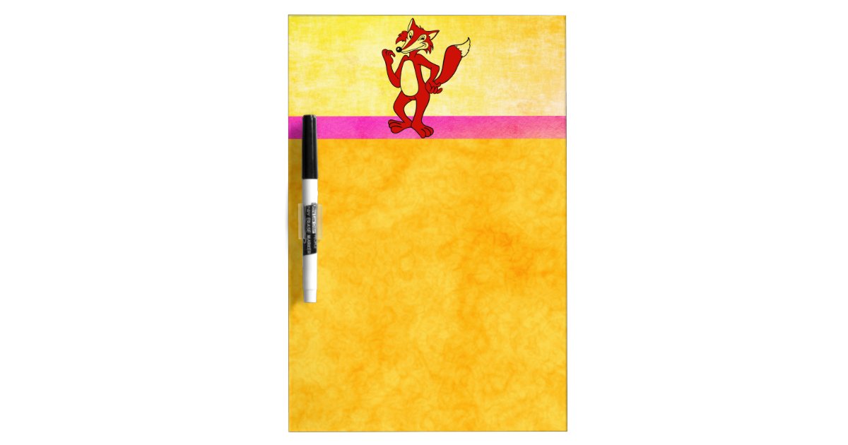 Red Fox Dry Erase Board | Zazzle