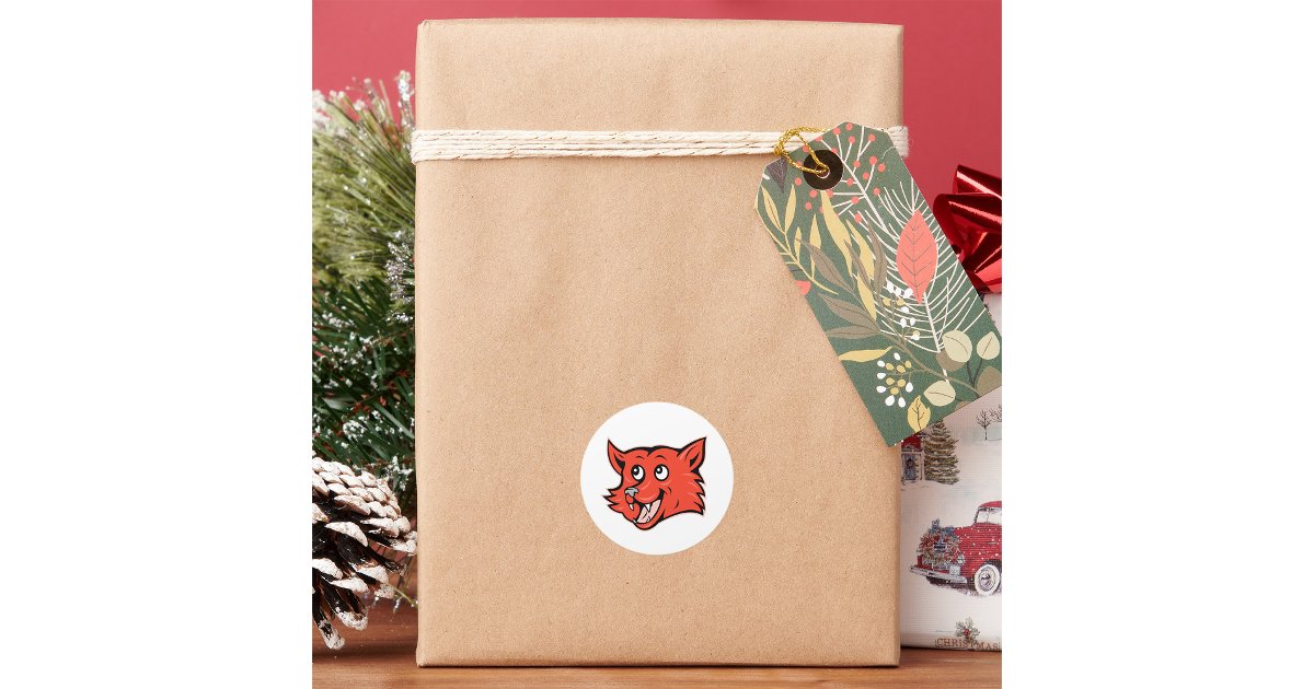 Red Fox Head Stickers | Zazzle