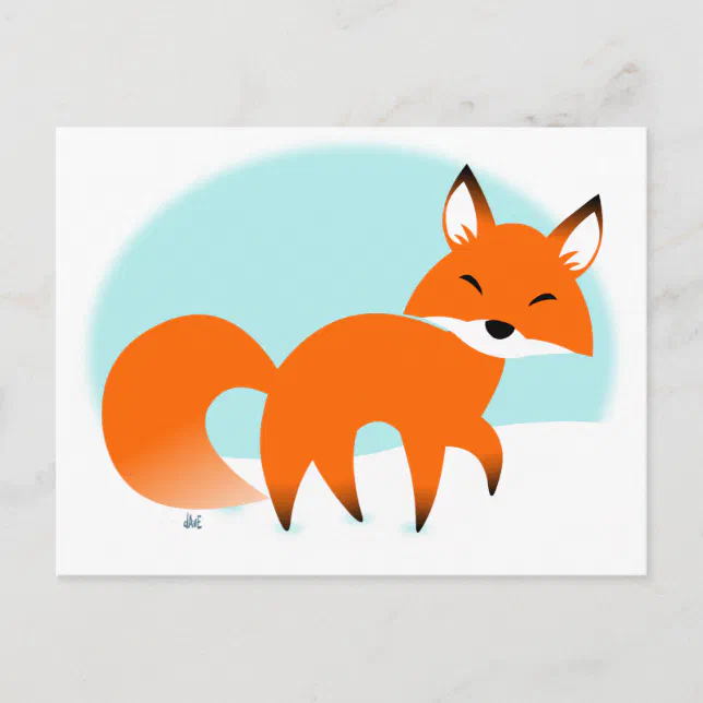 Red Fox Holiday Postcard | Zazzle