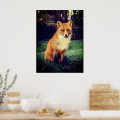 Red Fox in a Forest Poster | Zazzle