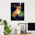 Red Fox in a Forest Poster | Zazzle