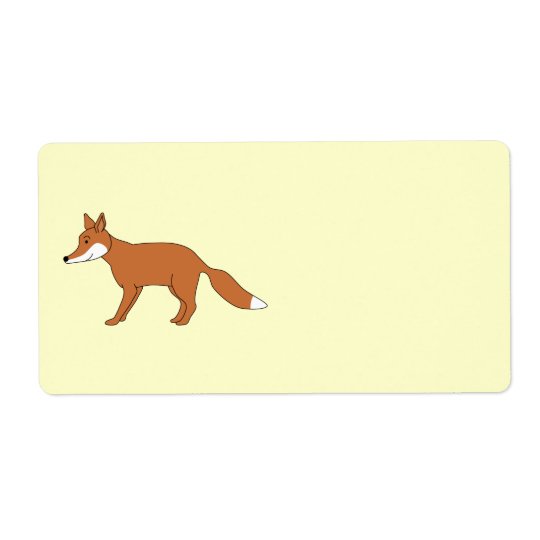Red Fox. Label | Zazzle.com