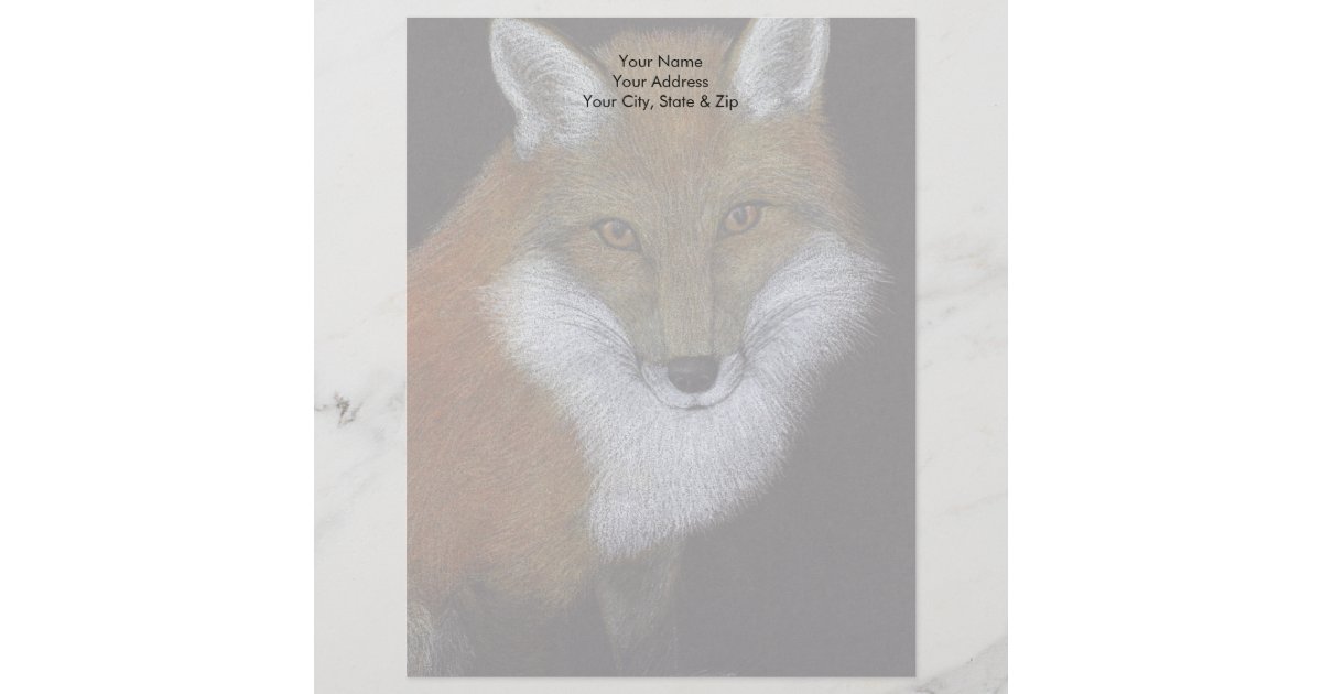 Red Fox Letterhead | Zazzle