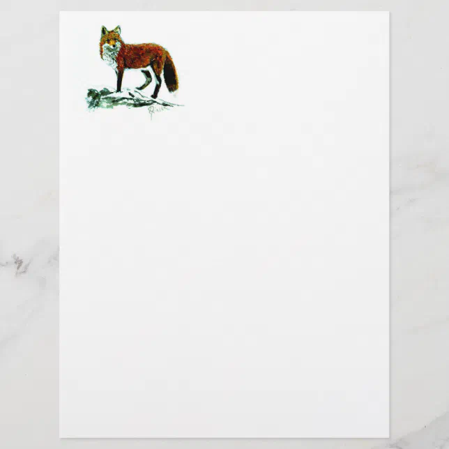 Red Fox Letterhead | Zazzle