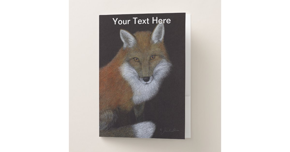 Red Fox Pocket Folder | Zazzle