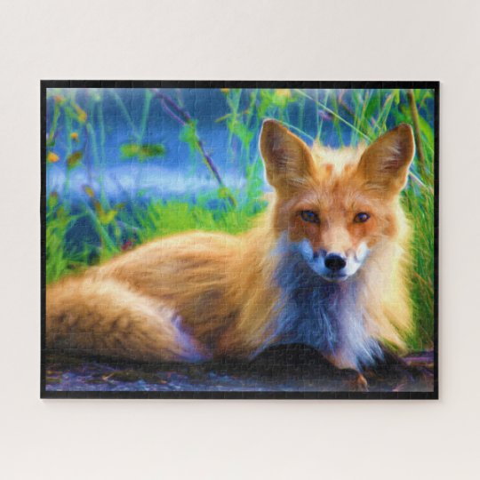 Red Fox | Scenic Animal Photo Jigsaw Puzzle | Zazzle.com