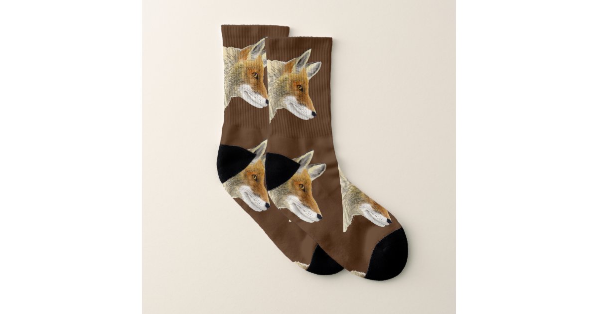 Red Fox Socks | Zazzle